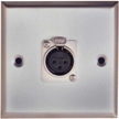 Single Gang XLR Socket Steel Wall Plate | 062-423